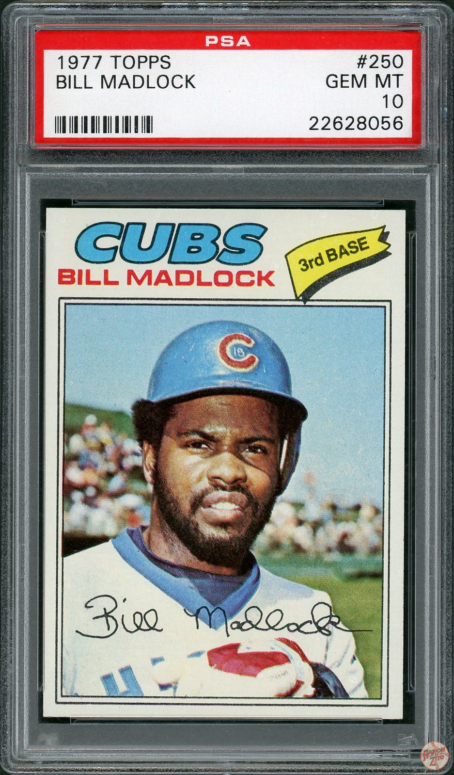 1977 Topps Bill Madlock #250 PSA 10 POP 19 (056) – Aaron to Zito