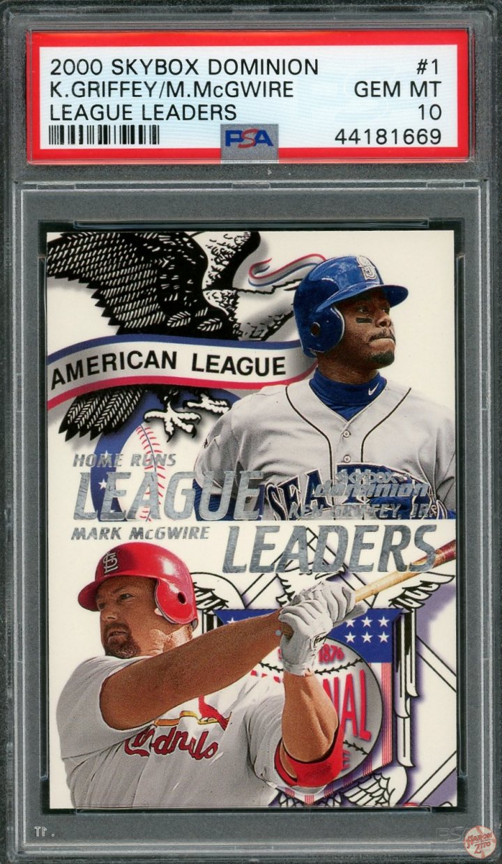 2000 Skybox Dominion League Leaders Ken Griffy Jr. & Mark McGwire #1 ...