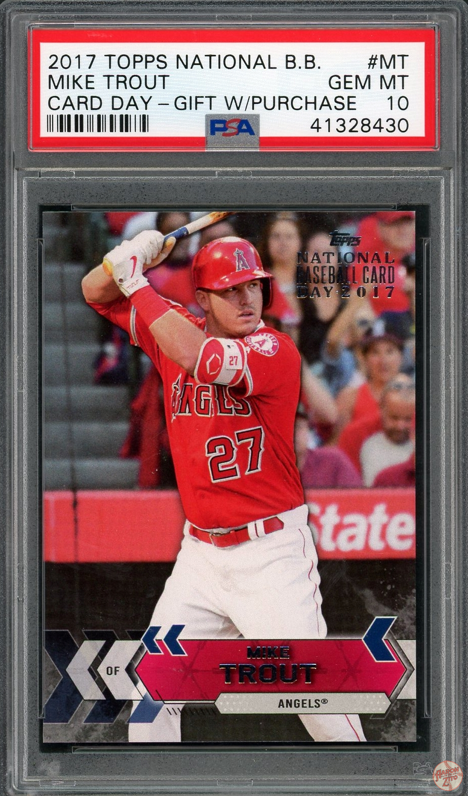 2017 Topps National Baseball Card Day Mike Trout #MT PSA 10 POP 102 ...