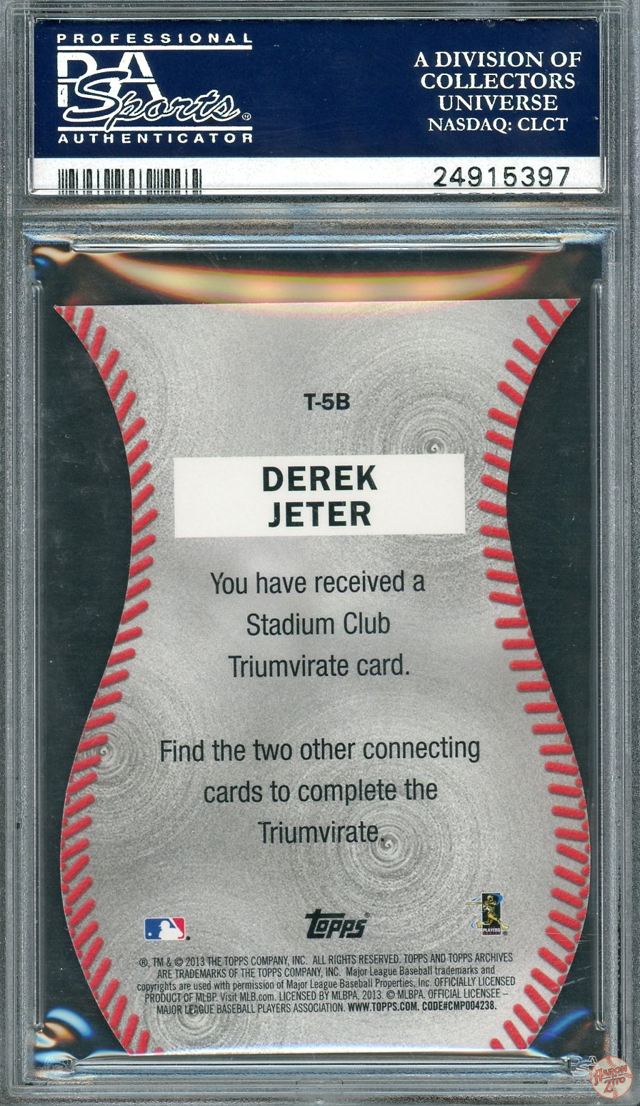 2013 Topps Archives Derek Jeter ’98 S. Club Triumvirate #T-5B PSA 10 ...