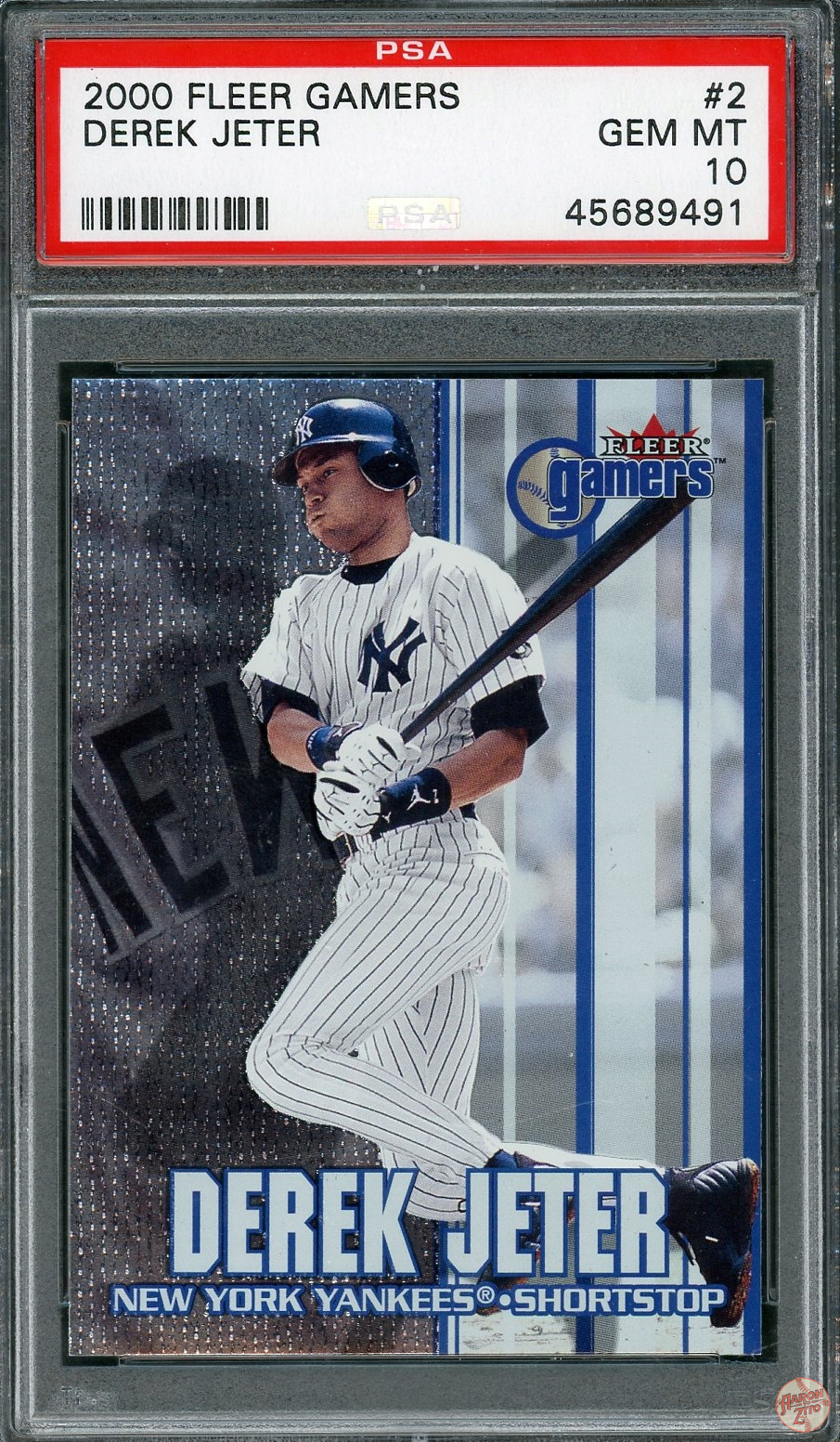 2000 Fleer Gamers Derek Jeter #2 PSA 10 POP 46 (491) – Aaron to Zito
