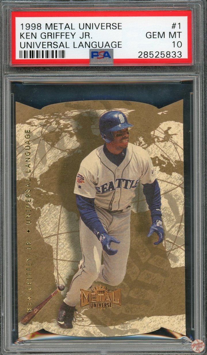 1998 Metal Universe Ken Griffey Jr Universal Language #1 PSA 10 POP 46 ...