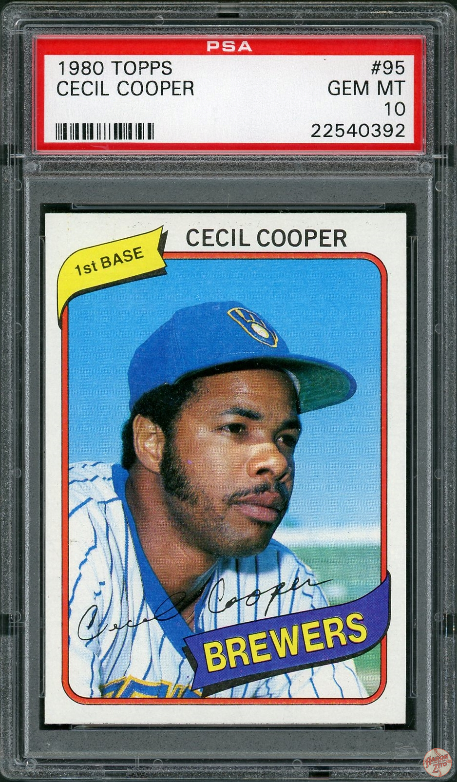 1980 Topps Cecil Cooper #95 PSA 10 POP 36 (392) – Aaron to Zito