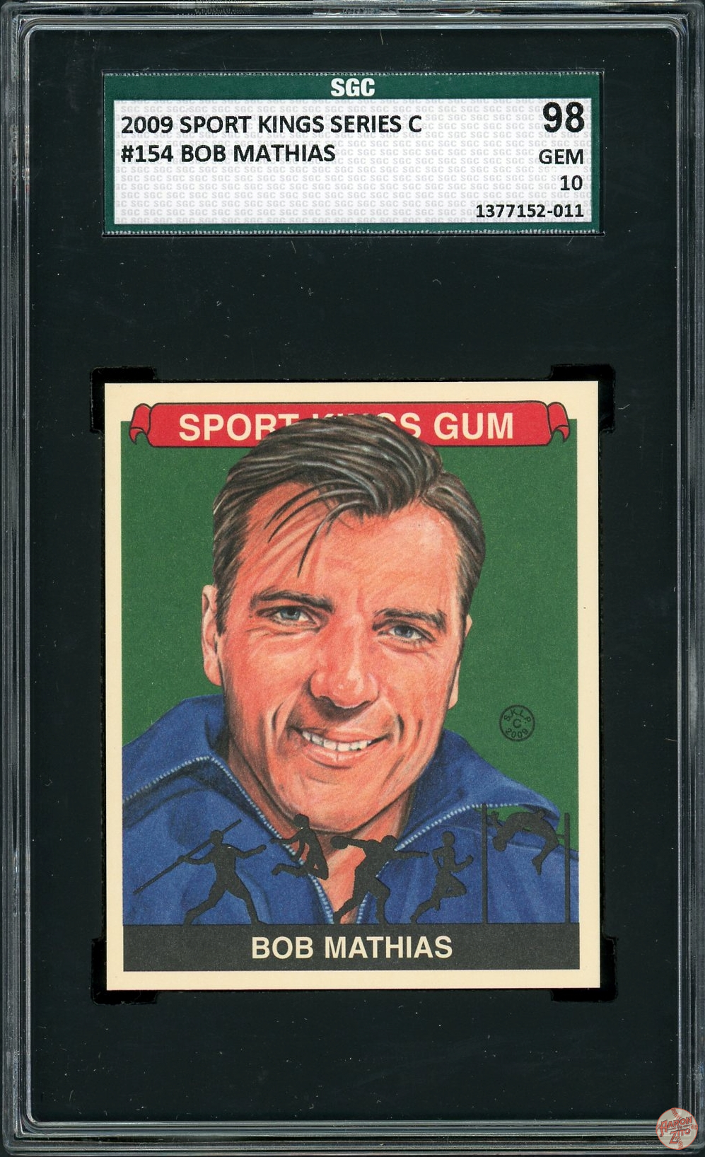 2009 Sport Kings Bob Mathias #153 SGC GEM 10 POP 2 (011) – Aaron to Zito