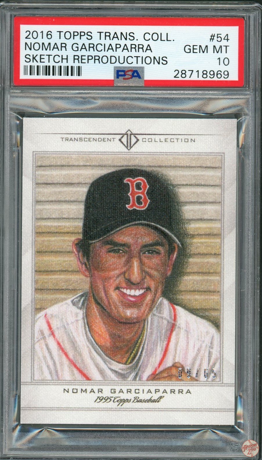 2016 Topps Transcendent Coll. Nomar Garciaparra Sketch #54 PSA 10 POP 2 ...
