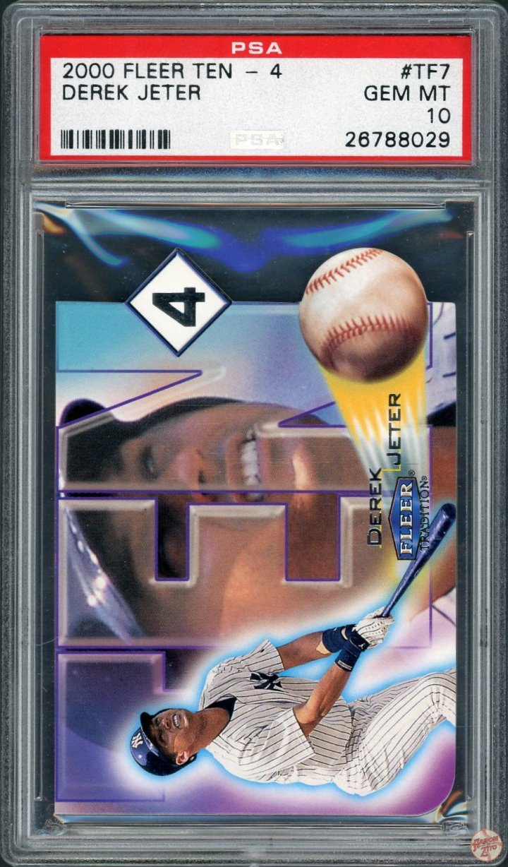 2000 Fleer Ten-4 Derek Jeter #TF7 PSA 10 POP 11 (029) – Aaron to Zito