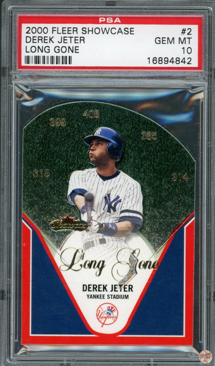 2000 Fleer Showcase Derek Jeter Long Gone #2 PSA 10 POP 4 (842) – Aaron ...