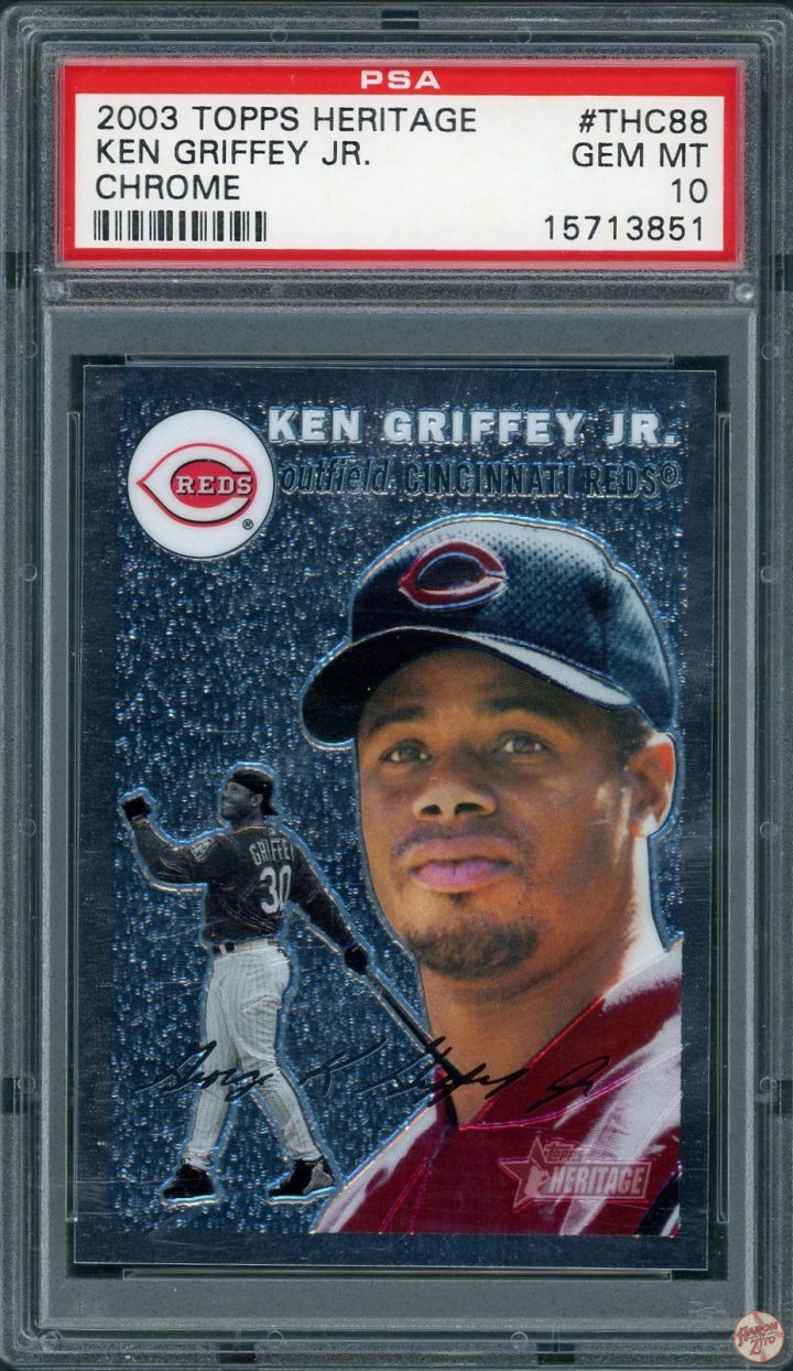 2003 Topps Heritage Chrome Ken Griffey Jr. #TCH88 PSA 10 POP 15 (851 ...