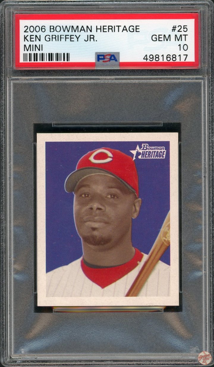 2006 Bowman Heritage Mini Ken Griffey Jr. #25 PSA 10 POP 2 (817 ...