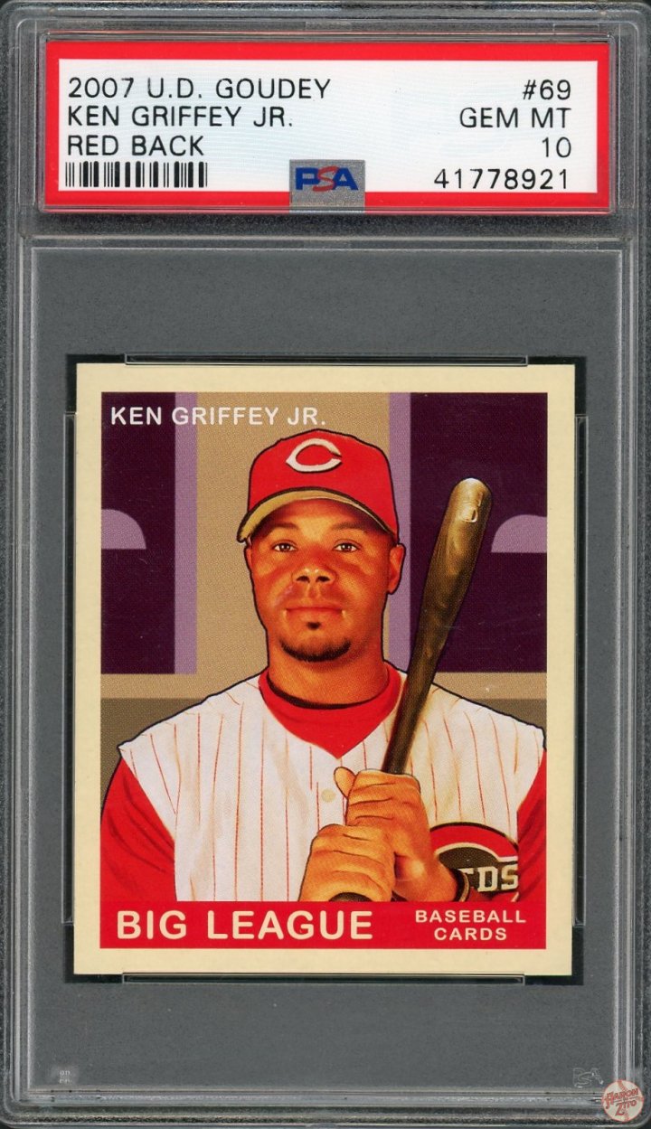 2007 Upper Deck Goudey Red Back Ken Griffey Jr. #69 PSA 10 POP 9 (921 ...