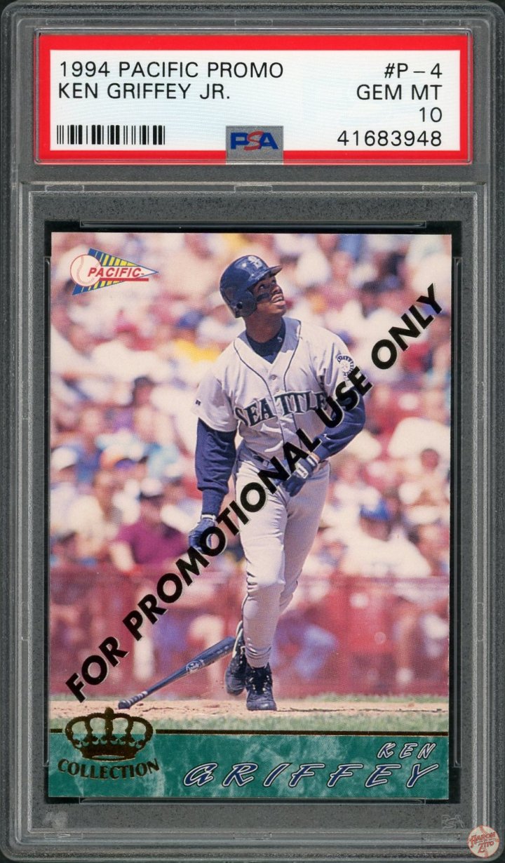 1994 Pacific Promo Ken Griffey Jr. #P-4 PSA 10 POP 5 (948) – Aaron to Zito