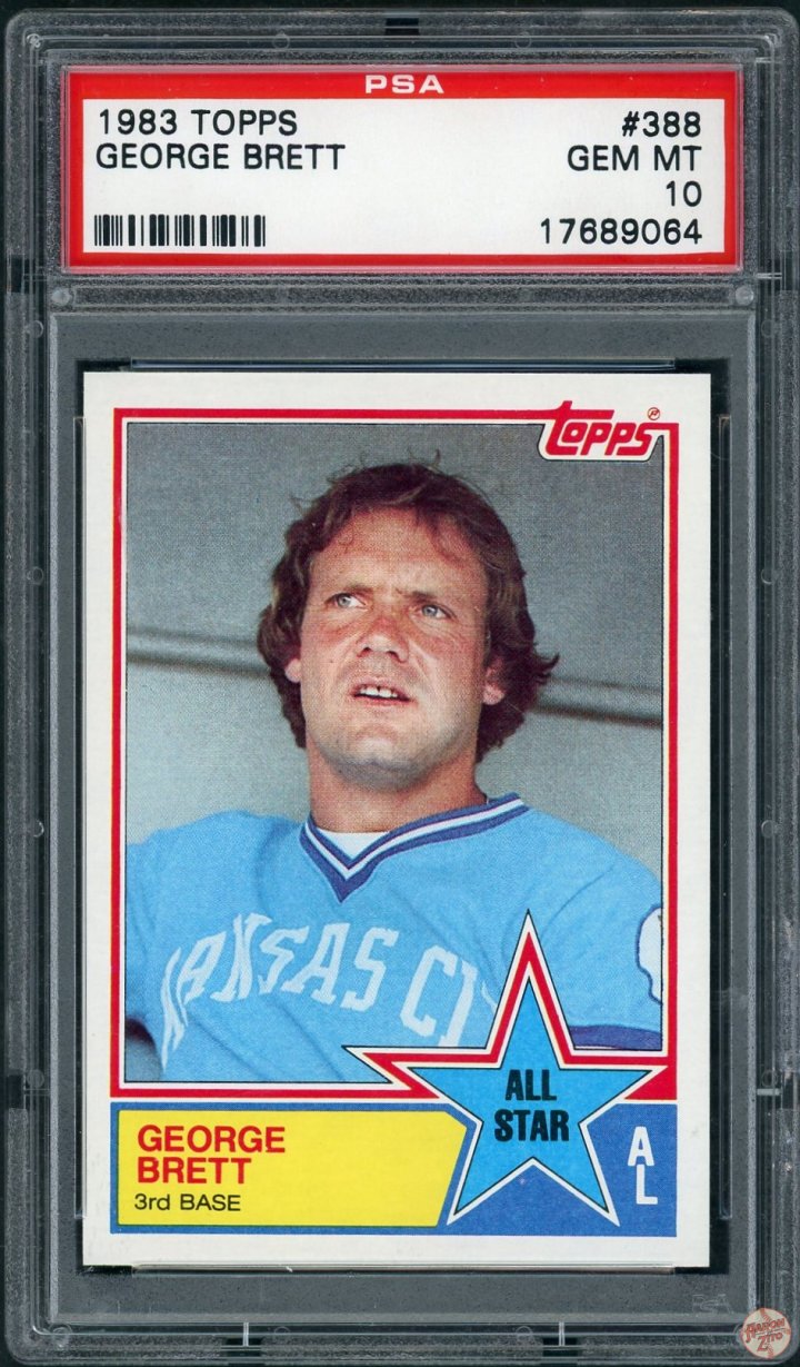 1983 Topps George Brett All Star #388 PSA 10 POP 229 (064) – Aaron to Zito