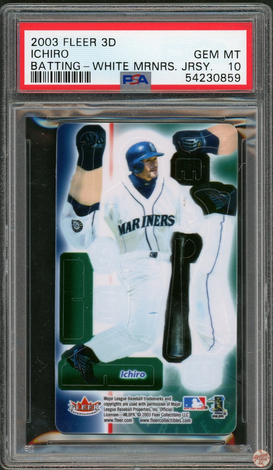 2003 Fleer 3D Ichiro Batting-White Mrnrs. Jersy #N/A PSA 10 POP 9 (859 ...