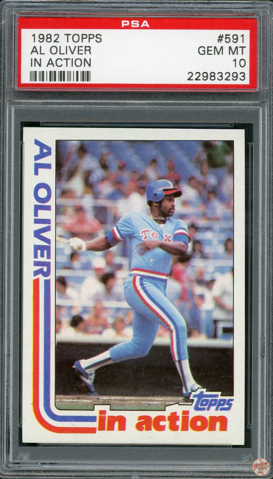 1982 Topps In-Action Al Oliver #591 PSA 10 POP 22 (293) – Aaron to Zito