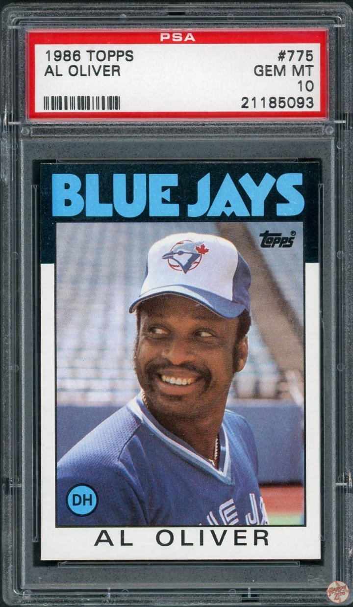 1986 Topps Al Oliver #775 PSA 10 POP 12 (093) – Aaron to Zito