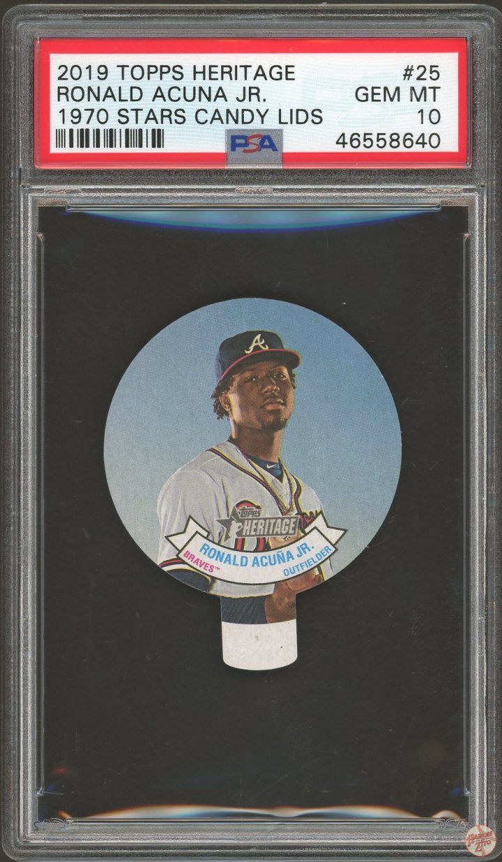 2019 Topps Heritage 1970 Stars Candy Lids Ronald Acuna Jr. #500 PSA 10 ...