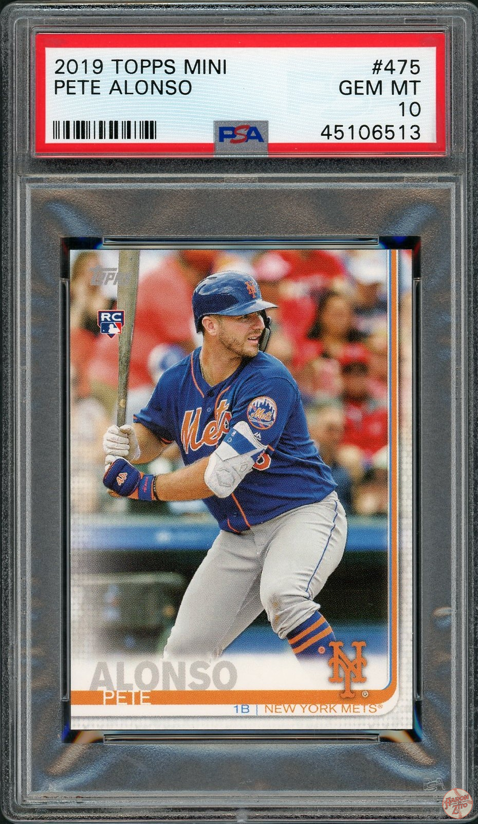 2019 Topps Mini Pete Alonso #475 PSA 10 POP 47 (513) – Aaron to Zito