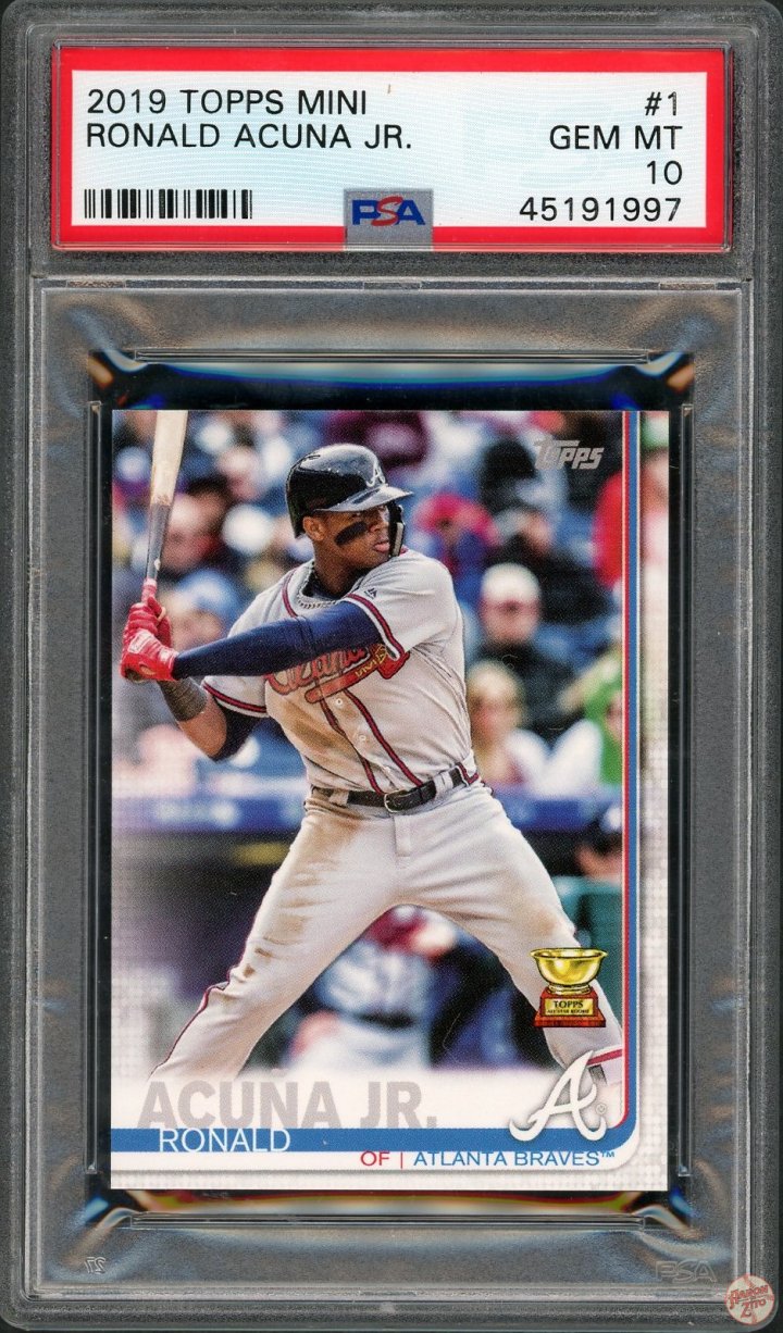 2019 Topps Mini Ronald Acuna Jr. #1 PSA 10 POP 10 (997) – Aaron to Zito