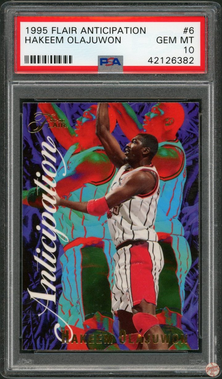 1995 Flair Anticipation Hakeem Olajuwon #6 PSA 10 POP 3 (382) – Aaron ...