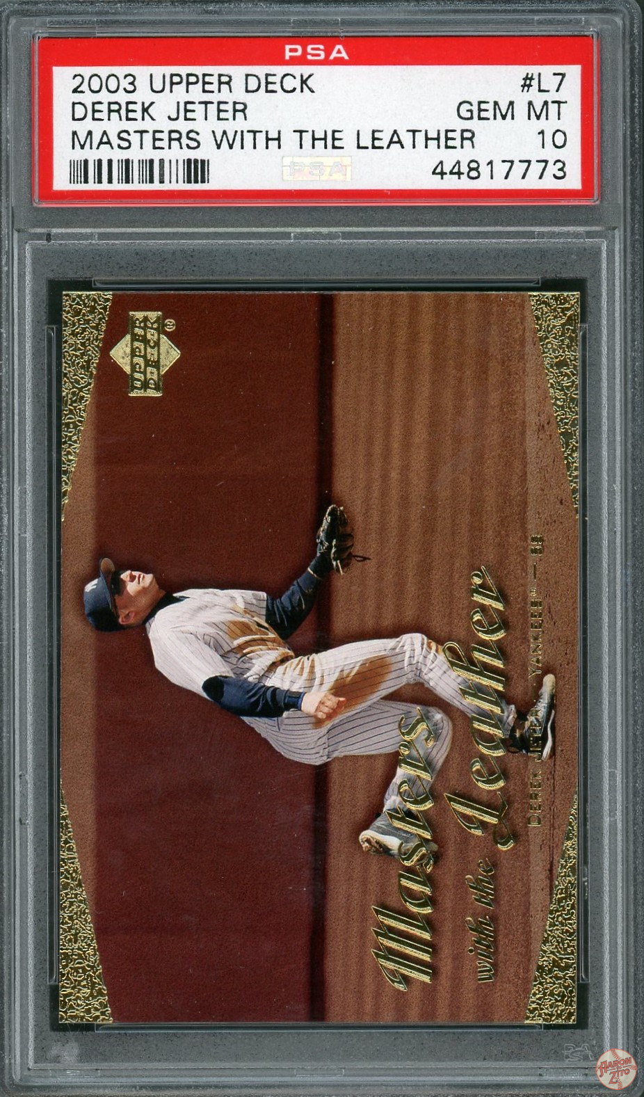 2003 Upper Deck Derek Jeter Masters With the Leather #L7 PSA 10 POP 20 ...