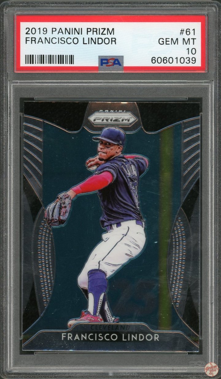 2019 Panini Prizm Francisco Lindor #61 PSA 10 POP 3 (039) – Aaron to Zito 2019 Panini Prizm Francisco Lindor #61 PSA 10 POP 3 (039) – Aaron to Zito