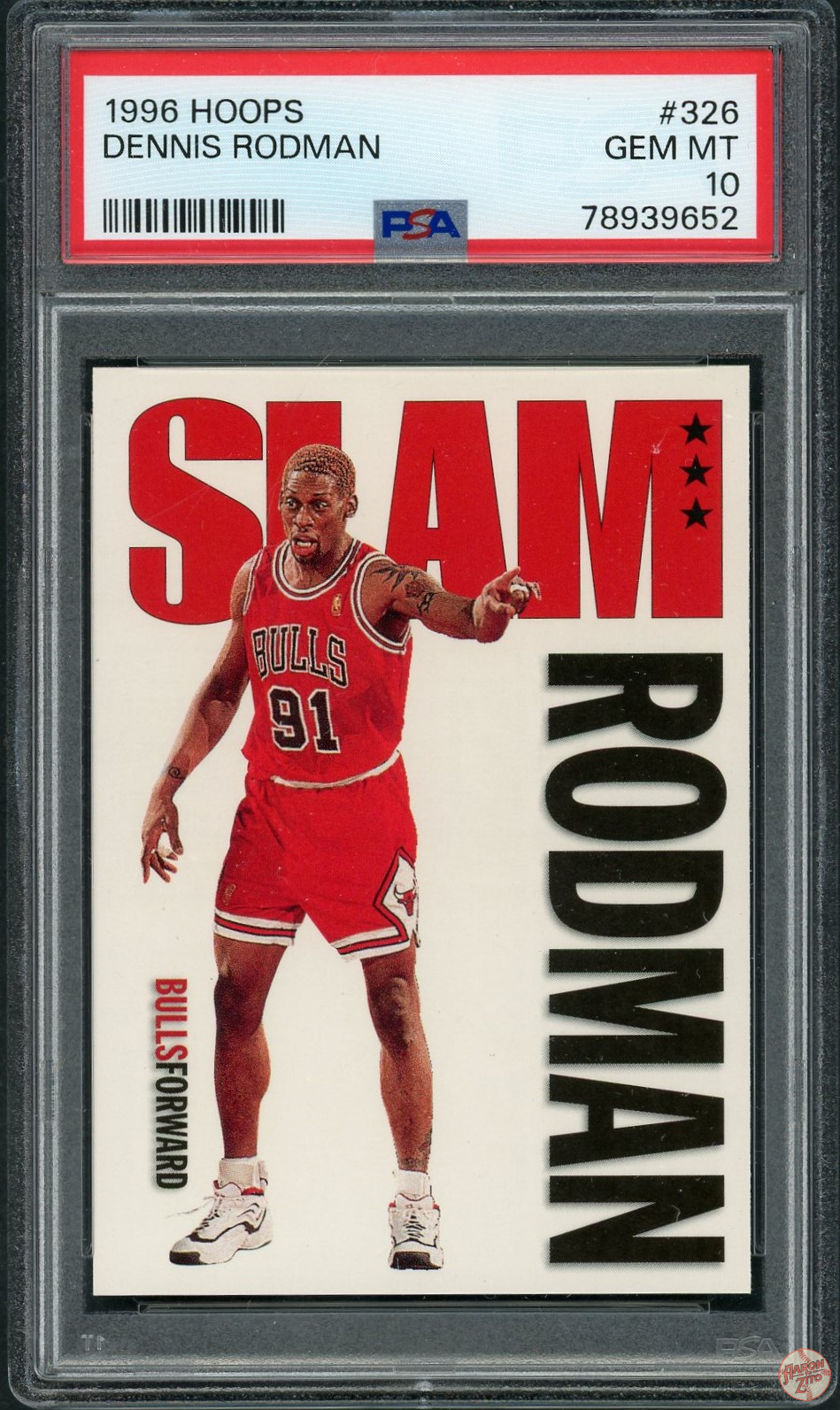1996 Hopps Dennis Rodman SLAM #326 PSA 10 POP 11 (652) – Aaron to Zito