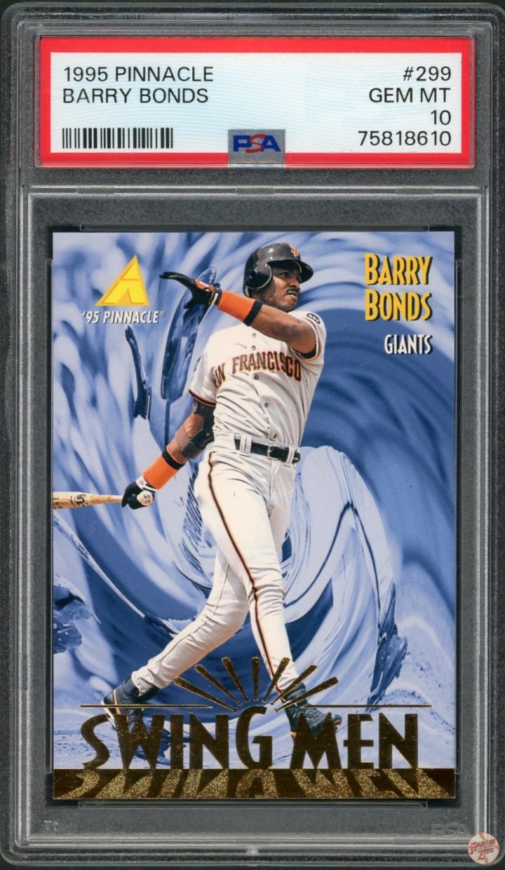 1995 Pinnacle Barry Bonds Swing Men #299 PSA 10 POP 12 (610) – Aaron to ...