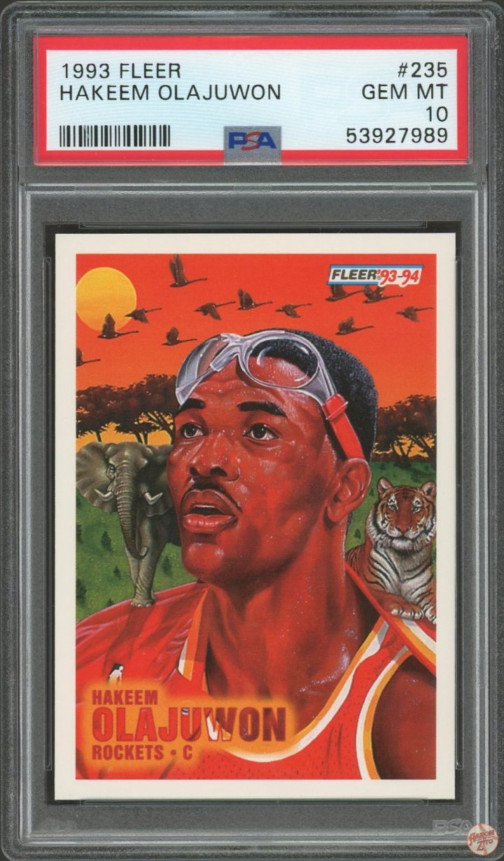 1993 Fleer Hakeem Olajuwon #235 PSA 10 POP 30 (989) – Aaron to Zito