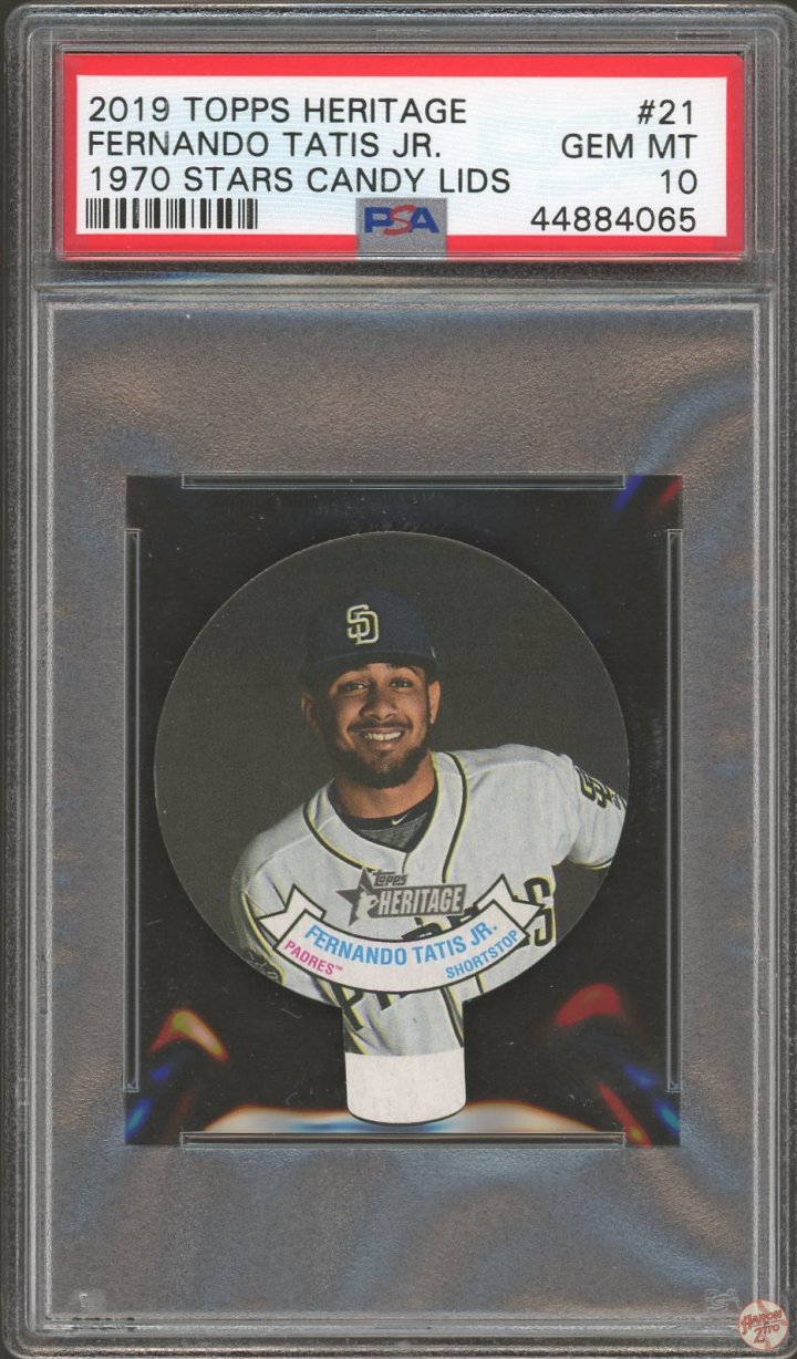 2019 Topps Heritage Fernando Tatis Jr ’70 Stars Candy Lids #21 PSA 10 ...