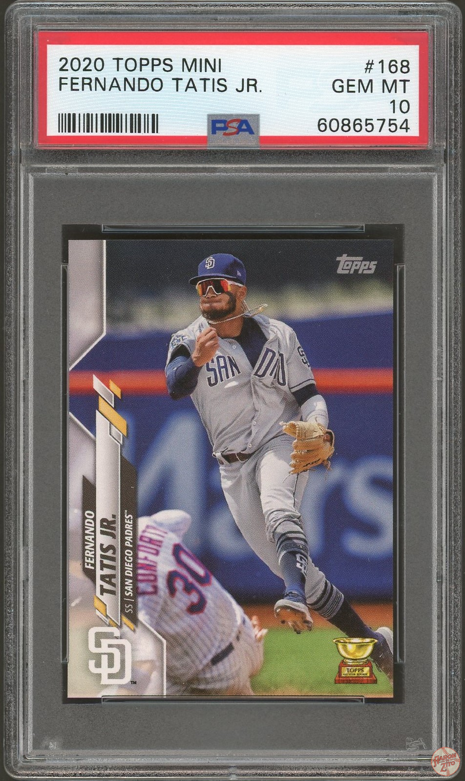 2020 Topps MINI Fernando Tatis Jr. #168 PSA 10 POP 3 (754) – Aaron to Zito