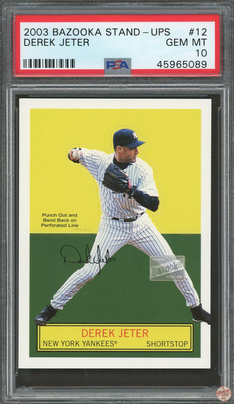 2003 Bazooka Stand-Ups Derek Jeter #12 PSA 10 POP 14 (089) – Aaron to Zito