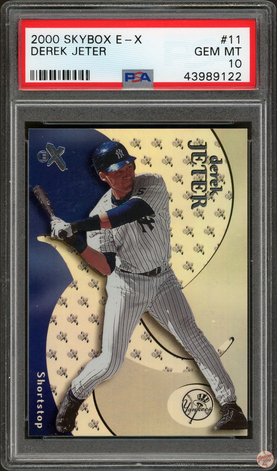 2000 Skybox E-X Derek Jeter #11 PSA 10 POP 50 (122) – Aaron to Zito