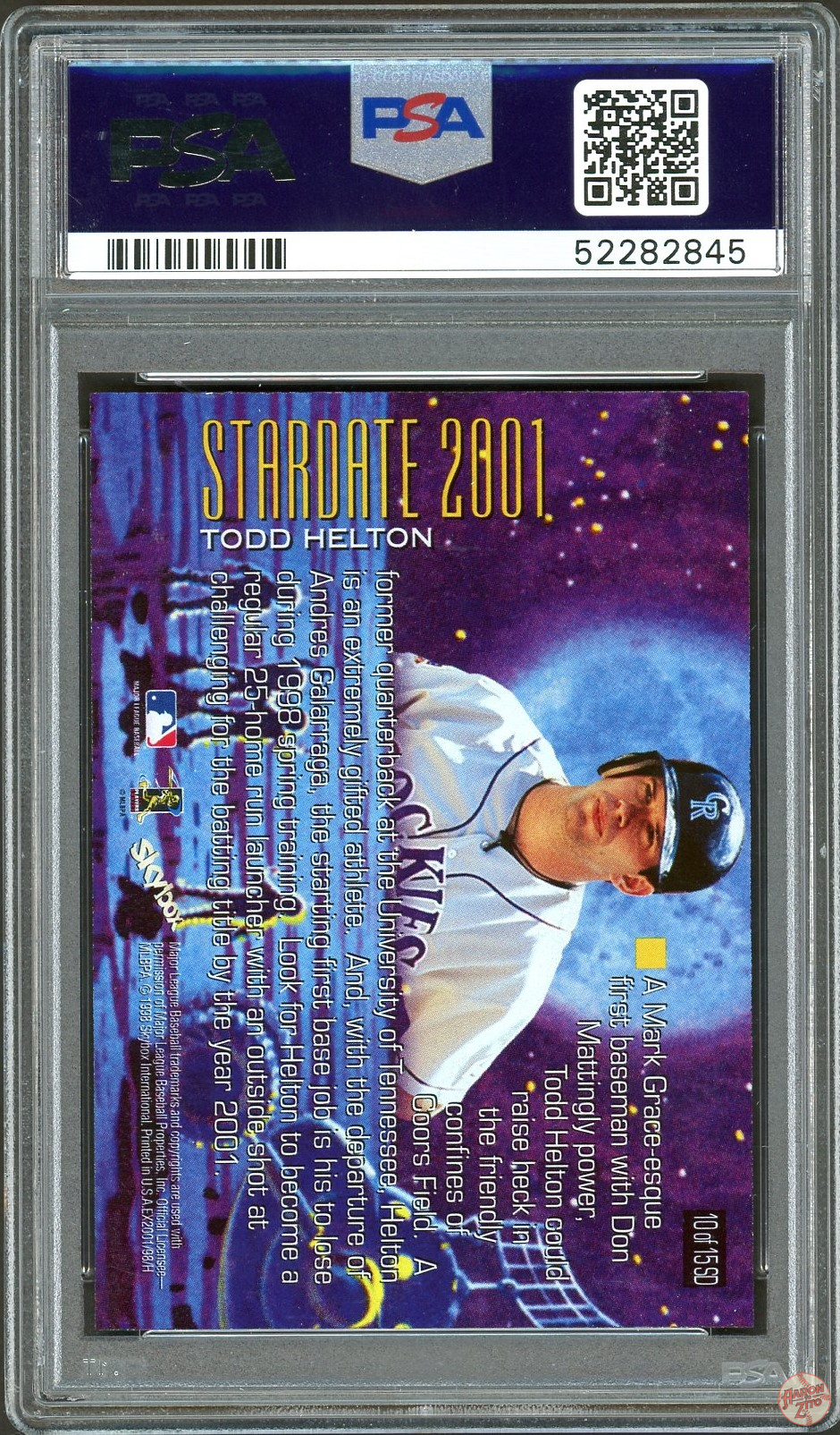 1998 Skybox E-X2001 Stardate 2001 Todd Helton #10 PSA 10 POP 1 (845 ...