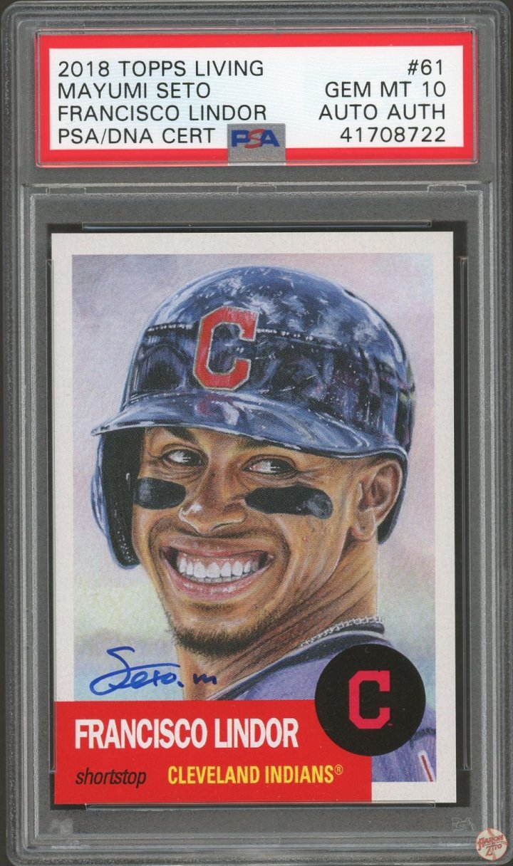 2018 Topps Living Set “Mayumi Seto” Francisco Lindor #61 PSA 10 POP 3 ...