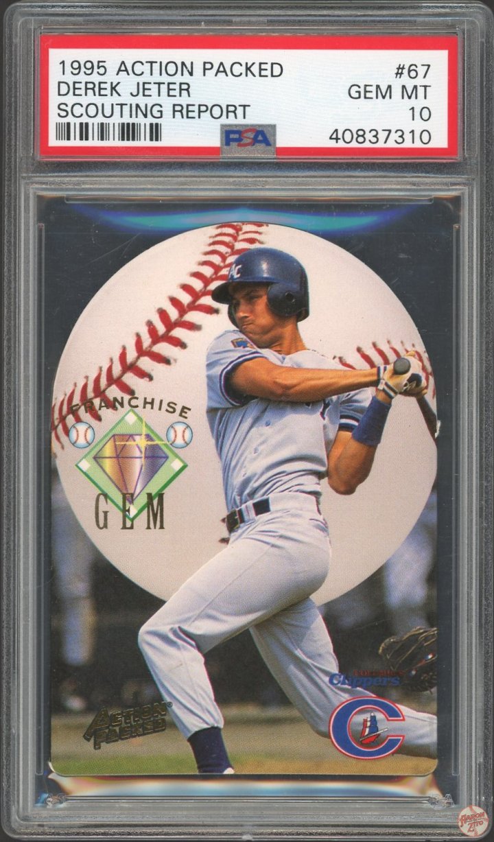 1995 Action Packed Scouting Report Derek Jeter #67 PSA 10 POP 144 (310) – Aaron to Zito