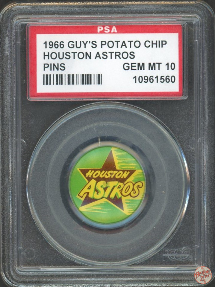 1966 Guy’s Potato Chip Houston Astros Pin PSA 10 POP 7 (560) – Aaron to ...